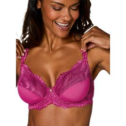 w&auml;schepur w&auml;schepur Damen B&uuml;gel-BH mit elastischer Spitze, magenta, Gr&ouml;&szlig;e 85B