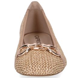 Caprice Damen Ballerina mit Zierspange, camel, Gr&ouml;&szlig;e 41