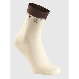 w&auml;schepur w&auml;schepur Damen Damen-Socken, schwarz + ecru + sand, Gr&ouml;&szlig;e 39-42