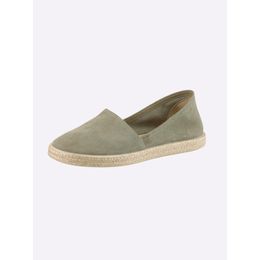 WITT Damen Slipper aus Velours-Leder, eucalyptus, Gr&ouml;&szlig;e 38