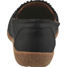 Loretta Damen Slipper mit Gummizug, schwarz, Gr&ouml;&szlig;e 42