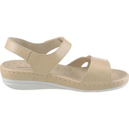 airsoft comfort+ Damen Sandale mit Klettverschl&uuml;ssen, beige, Gr&ouml;&szlig;e 37