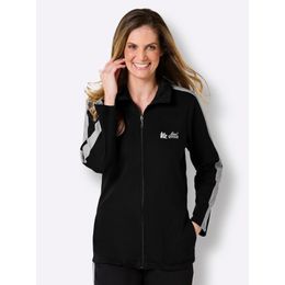 feel good Damen Jacke, schwarz-steingrau, Gr&ouml;&szlig;e 48/50