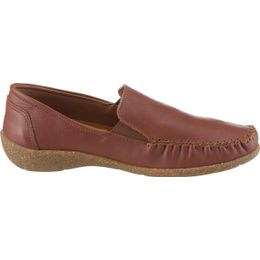 Loretta Damen Slipper mit Gummizug, rotbraun, Gr&ouml;&szlig;e 40