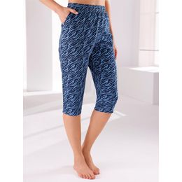 feel good Damen Capri-Hose, marine-mittelblau, Gr&ouml;&szlig;e 36/38