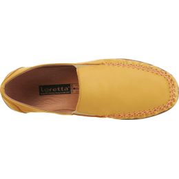 Loretta Damen Slipper mit Gummizug, gelb, Gr&ouml;&szlig;e 42