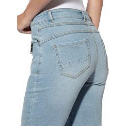 Heine Witt Damen Jeans mit Teilungsn&auml;hten, blue-bleached, Gr&ouml;&szlig;e 46