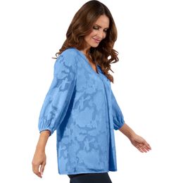 WITT Damen Longbluse, himmelblau, Gr&ouml;&szlig;e 46