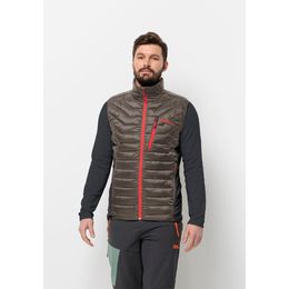 Jack Wolfskin Damen Funktionsweste "ROUTEBURN PRO INS VEST M"cold, coffee, Gr. S, 1. OBERSTOFF 100% POLYESTER 2. OBERSTOFF 93% POLYESTER, 7% ELASTHAN
