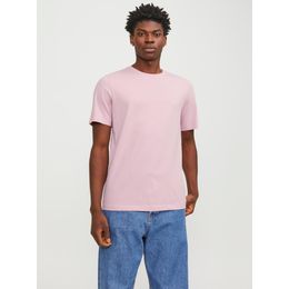 Jack & Jones JACK & JONES Damen Rundhalsshirt "JJEORGANIC BASIC TEE SS O-NECK NOOS", pink, Gr. S, unifarben, Single Jersey, Obermaterial: 100% Baumwolle, Shirts,