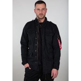 Herren Fieldjacket "Huntington", schwarz, Gr. XS, Alpha Industries, Obermaterial: 100% Baumwolle, Jacken