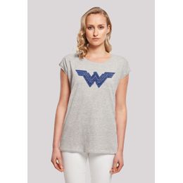 F4NT4STIC Damen T-Shirt "DC Comics Wonder Woman Pattern Fill Logo", grau, Gr. S, Obermaterial: 100% Baumwolle, Shirts, Print