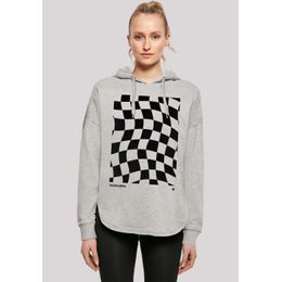 F4NT4STIC Damen Kapuzenpullover "Wavy Schach Muster", grau, Gr. XS, Obermaterial: 100% Baumwolle, Pullover, Print