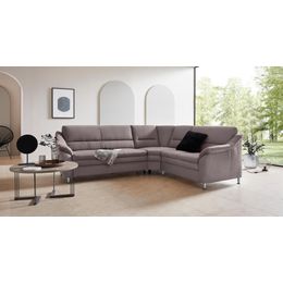 Ecksofa Home Affaire, B:260cm H:90cm T:230cm, grau, Luxus-Microfaser ALTARA NUBUCK (100% Polyester);Luxus-Microfaser weich (90% Polyester, 10%