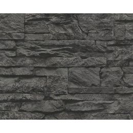 Livingwalls LIVING WALLS Vinyltapete "Best of Wood`n Stone 2nd Edition", B/L: 0,53m x 10,05m, grau, Tapeten, Modern Tapete Stein Tapeten Wohnzimmer Schlafzimmer