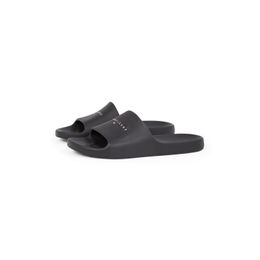 Tommy Jeans Herren Pantolette "TJM BASIC SANDAL", Gr. 41, schwarz, Synthetik, Schuhe, Schlupfschuh, Sommerschuh, Bequemschuh mit Logoschriftzug
