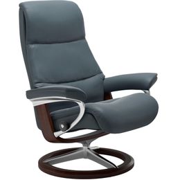 Relaxsessel stressless, B:91cm H:110cm T:85cm, blau, Leder BATICK: BATICK ist ein leicht korrigiertes, durchgef&auml;rbtes und genarbtes M&ouml;belleder, bei