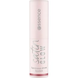 Essence Kinder Lippenstift "satin GLOW luminous shine lipstick"rose and shine, Lippen-Kosmetika, 3-tlg., Satin-Finish, langanhaltend, Farbintensiv,