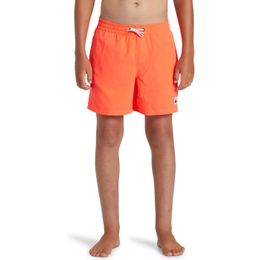 Quiksilver Kinder Badeshorts "Everyday Solid Volley 14""fiery coral, Gr. 16, 100% Polyester, Badehosen