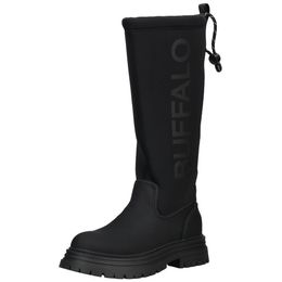 Buffalo Damen Stiefel "Buffalo Stiefel Lederimitat/Textil", Gr. 40schwarz, Lederimitat, Textil, Schuhe