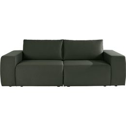 Big-Sofa, B:242cm H:87cm T:89cm, gr&uuml;n, LOOKS by Wolfgang Joop, Sofas, "LooksII Breite 242cm, komfortabel und bequem, viel Platz", geradlinig und