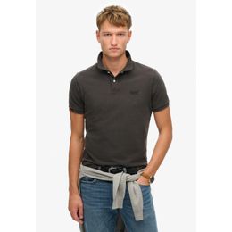 Superdry Herren Poloshirt "VINT DESTROY POLO", schwarz, Gr. M, unifarben, Single Jersey, Obermaterial: 100% Baumwolle, Shirts