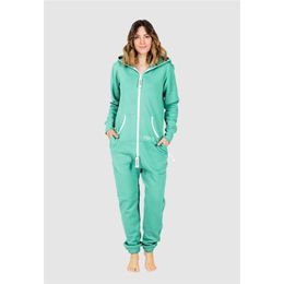 MONIZ Damen Jumpsuit, Gr. S, blau, 80% Baumwolle, 20% Polyester, Overalls, mit kuscheligem Komfort