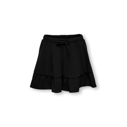 KIDS Only M&auml;dchen Minirock "KOGSANIA STRING SKORT CS JRS", schwarz, Gr. 158, unifarben, Jersey, Obermaterial: 95% Polyester, 5% Elasthan, R&ouml;cke
