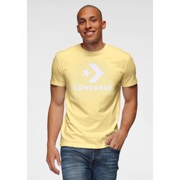 Converse Damen T-Shirt "Unisex GO-TO STAR CHEVRON LOGO STANDARD-FIT", gelb, Gr. XXL, Single Jersey, Obermaterial: 100% Baumwolle, Shirts, Unisex