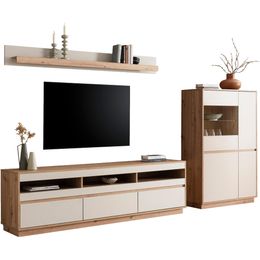 Wohnwand Home Affaire, B:292cm H:205cm T:45cmkaschmir, eiche artisan, Holzwerkstoff, Wohnzimmer, Kastenm&ouml;bel-Sets, "Sonora, moderne Anbauwand,