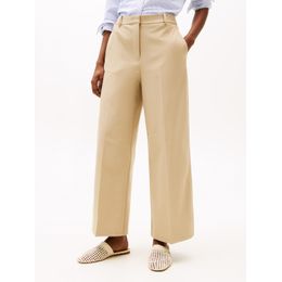 Tommy Hilfiger Damen Webhose "Low Normal Waist Bi-Stretch", beige, Gr. 44, unifarben, Web, Obermaterial: 65% Polyester, 28% Viskose, 7% Elasthan,