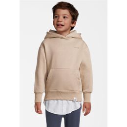 NEWLIFE Jungen Kapuzensweatshirt, beige, Gr. 5, unifarben, 65% Baumwolle, 35% Polyester, Sweatshirts, im zeitlosen Design