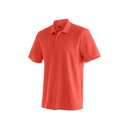 Maier Sports Herren Funktionsshirt "Ulrich", rot, Gr. S, 100% Polyester, Shirts, Herren Poloshirt, kurzarm Freizeit-Shirt mit Hemdkragen, Reg. Fit