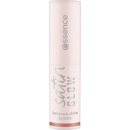 Essence Kinder Lippenstift "satin GLOW luminous shine lipstick"whole latte love, Lippen-Kosmetika, 3-tlg., Satin-Finish, langanhaltend, Farbintensiv,