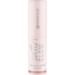 Essence Kinder Lippenstift "satin GLOW luminous shine lipstick"blushin it, Lippen-Kosmetika, 3-tlg., Satin-Finish, langanhaltend, Farbintensiv, hohe
