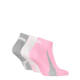 Puma Herren Sneakersocken "Puma UNISEX LIFESTYLE SNEAKERS 3P", Gr. 39, bunt, Baumwollmischung, Socken, Flache Zehennaht, Rippenb&uuml;ndchen