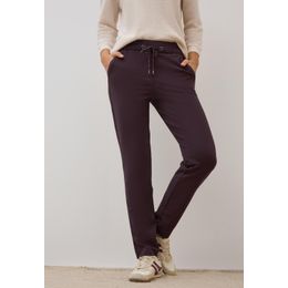 Cecil Damen Stoffhose "Style Tracey"eggplant rot, Gr. XXL, unifarben, Jersey, Obermaterial: 61% Viskose, 32% Polyamid, 7% Elasthan. Futter: 100%