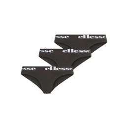 Ellesse Damen Slip "SHARLIA 3 PACK UNDERWEAR", Gr. 34, schwarz, Obermaterial: 95% Baumwolle, 5% Elasthan, Unterhosen, aus Baumwolle und Elasthan, mit