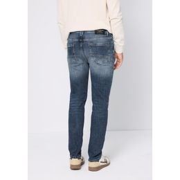 Street One MEN Herren Regular-fit-Jeansindigo blau wash, Gr. 33, unifarben, Jeans, 99% Baumwolle, 1% Elasthan, Jeans, aus Baumwolle mit Stretchanteil