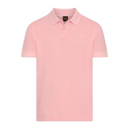 BOSS Orange Herren Poloshirt "Prime"open pink694, Gr. L, Jersey, Obermaterial: 100% Baumwolle, Shirts, mit Polokragen