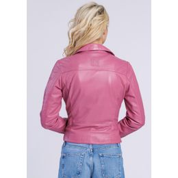 Freaky Nation Damen Lederjacke "Lederjacke-FN"pink, Gr. M, Oberstoff: 100% Leder. Futter: 100% Baumwolle, Jacken