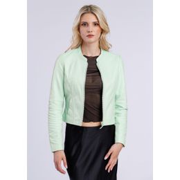 Freaky Nation Damen Lederjacke "Lederjacke-FN"mint, Gr. M, Oberstoff: 100% Leder. Futter: 100% Baumwolle, Jacken