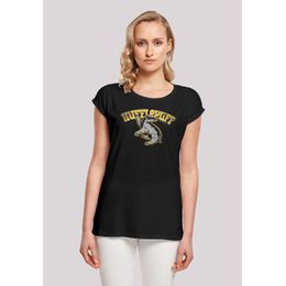 F4NT4STIC Damen T-Shirt "Harry Potter Hufflepuff Sport Emblem", schwarz, Gr. XS, Obermaterial: 100% Baumwolle, Shirts, Print