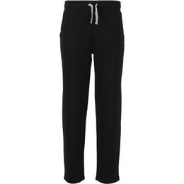 CRUZ Jungen Sweathose "Ramin", schwarz, Gr. 152, unifarben, 60% Baumwolle, 40% Polyester, Hosen, mit verstellbarem Bund