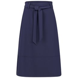Bugatti Damen Jerseyrock, blau, Gr. 38, 71% Polyester, 22% Viskose, 7% Elasthan, R&ouml;cke, mit Bindeg&uuml;rtel