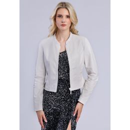 Freaky Nation Damen Lederjacke "Lederjacke-FN"wei&szlig;, Gr. S, Oberstoff: 100% Leder. Futter: 100% Baumwolle, Jacken