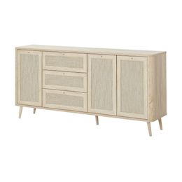 Roomers Sideboard Rafia Premium &brvbar; holzfarben &brvbar; Ma&szlig;e (cm): B: 175 H: 81,6 T: 40.0 &raquo; H&ouml;ffner