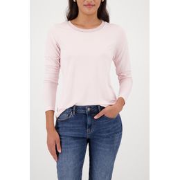 monari Damen Langarmshirt "Shirt Basic Schmuck Kette"light rose, Gr. 34, unifarben, Web, Obermaterial: 70% Viskose, 25% Modal, 5% Elasthan, Shirts,