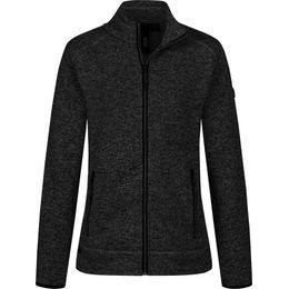 DEPROC Active Damen Strickfleecejacke "KIRKVALE X WOMEN", grau, Gr. 46, 100% Polyester, Jacken, auch in Gro&szlig;en Gr&ouml;&szlig;en erh&auml;ltlich