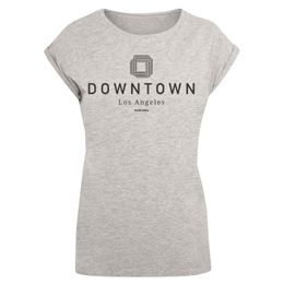 F4NT4STIC Damen T-Shirt "PLUS SIZE Downtown LA Muster", grau, Gr. 4XL, Obermaterial: 100% Baumwolle, Shirts, Print